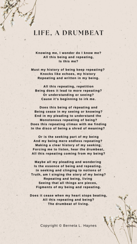 Poetry – BERNETA L. HAYNES